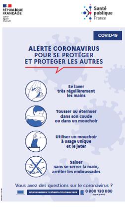 Affiche Covid 19 Gestes barrière F - visitez nos entreprises
